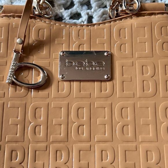 bebe | Bags | Patent Leather Bebe Los Angeles Pursecamel Color | Poshmark